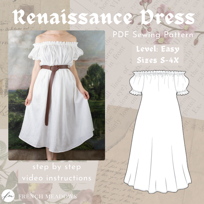 Renaissance Chemise Sewing Pattern – French Meadows