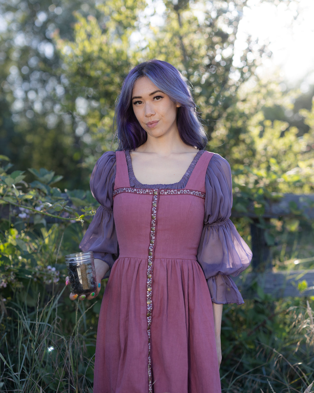 Stained Blackberry Ribbon Dress | French Meadows Corsets