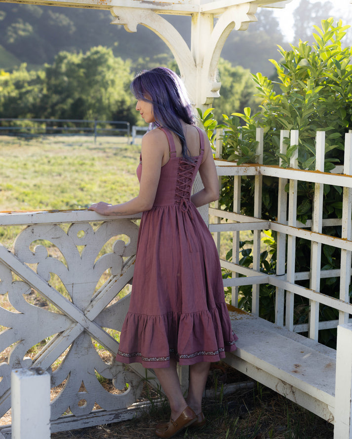 Stained Blackberry Ribbon Dress | French Meadows Corsets