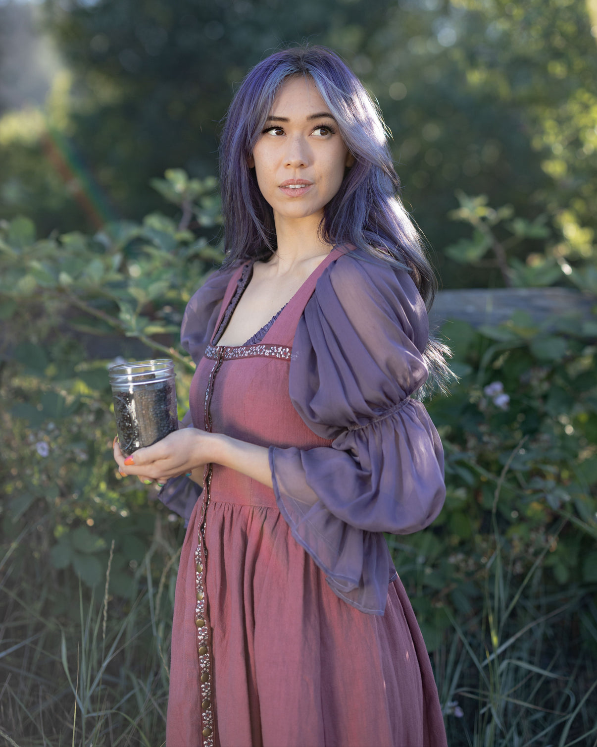 Stained Blackberry Ribbon Dress | French Meadows Corsets