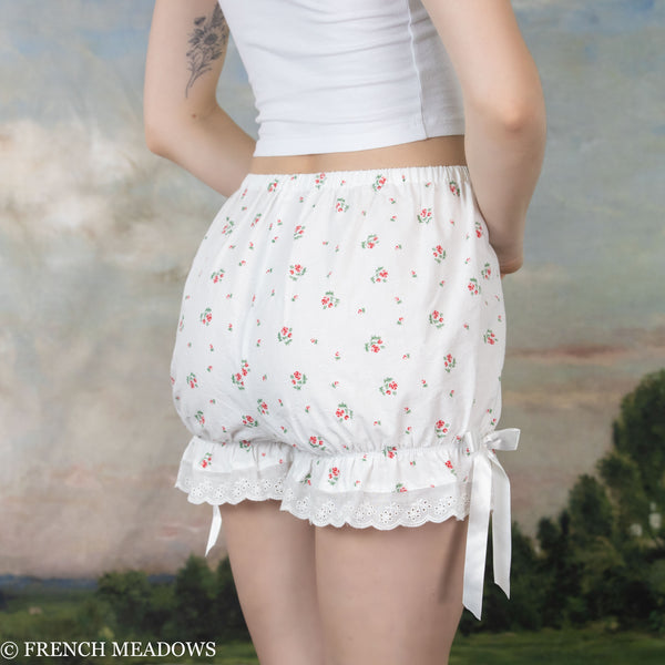 White Ditsy Floral Bloomers – French Meadows