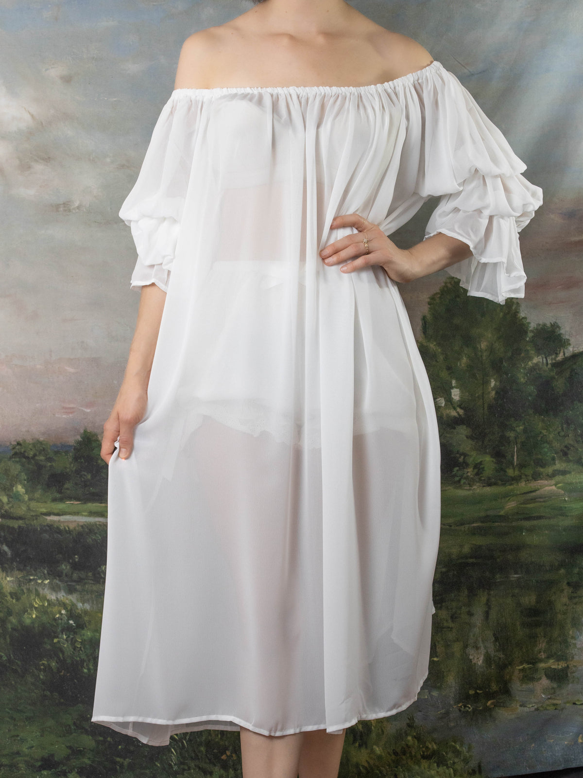 Soft White Chiffon Chemise – French Meadows